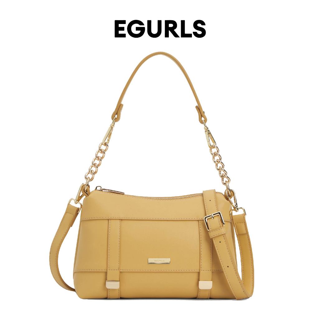 EGURLS 1025 Microfiber Sling Bag (Black/Yellow/Pink/Green) | Shopee ...