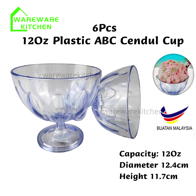12Oz Plastic ABC Cup Plastic Dessert Cup Cendol Cup Cawan Plastik Cawan ...