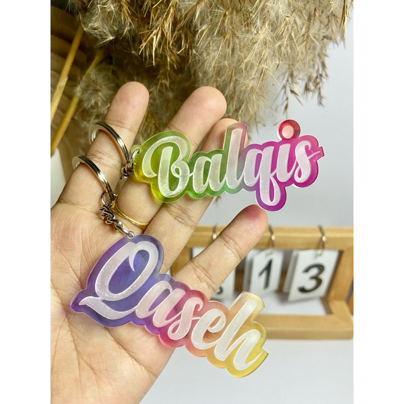 JELLY COLOR KEYCHAIN WITH NAME | Shopee Philippines