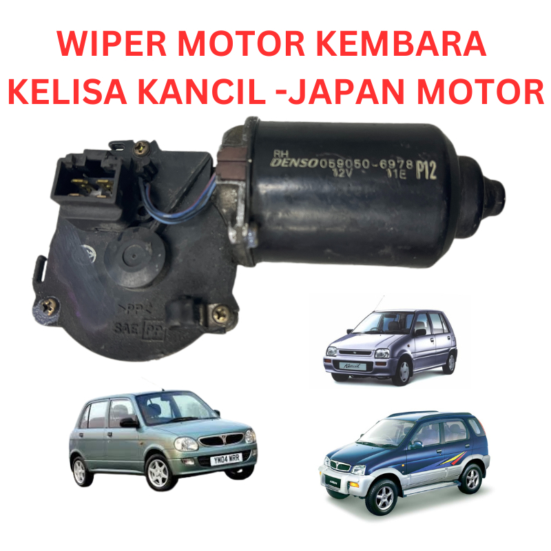PERODUA KANCIL KEMBARA KELISA WIPER MOTOR DEPAN - HALF CUT JAPAN ...