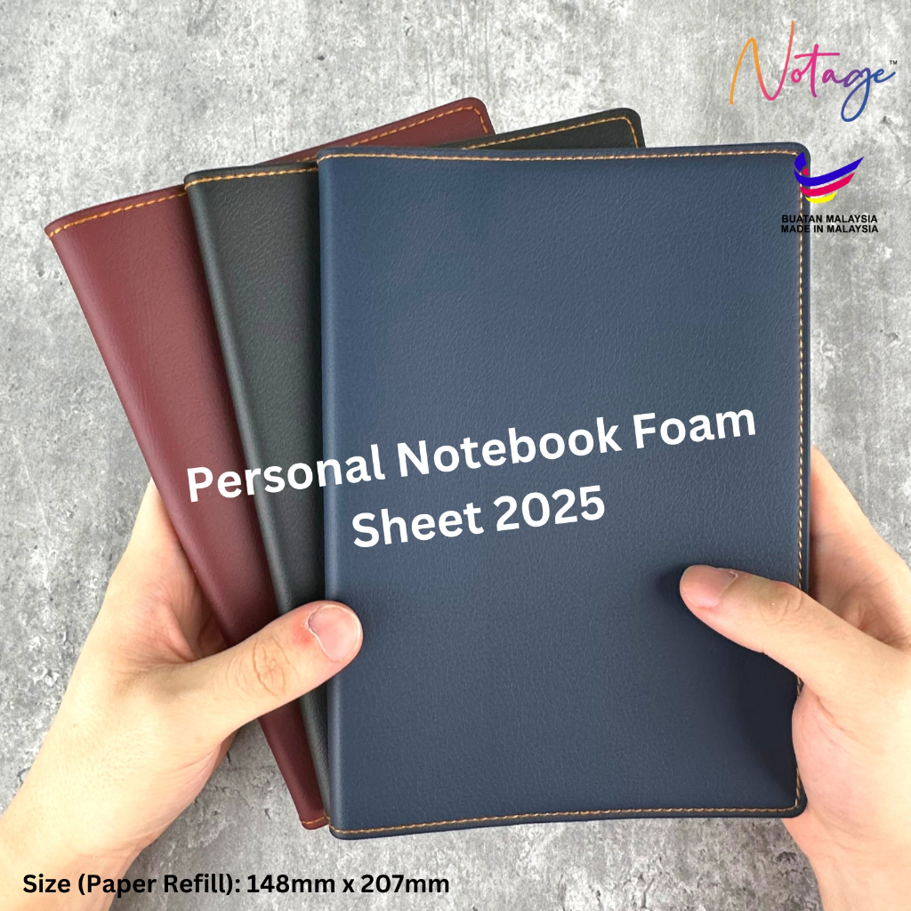 A5 Personal/Office Notebook 2025 Monthly Planner PVC Foam Sheet Cover ...
