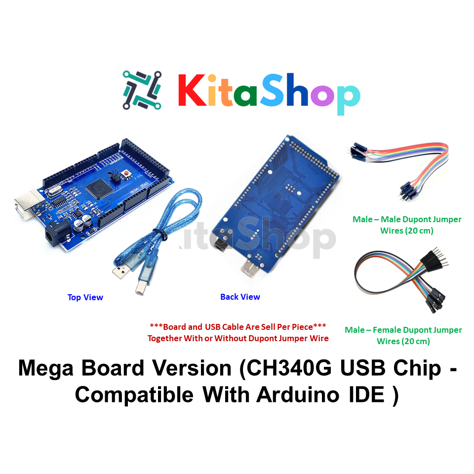 Mega Board Version With Usb Cable And Wire Jumpers Ch340g Usb Chip