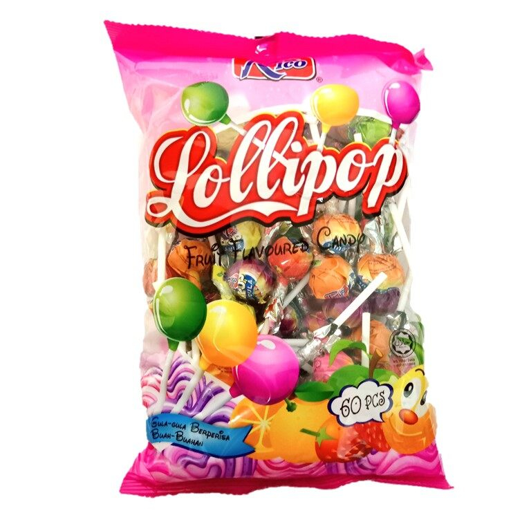 Rico Lollipop Fruit Flavour Candy (60pcs) | Shopee Philippines