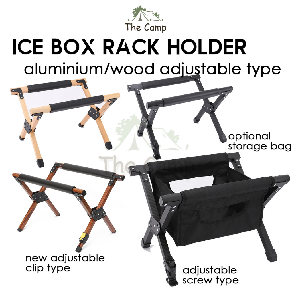 Outdoor Camping Adjustable Aluminium Folding Cooler Box Stand Screw ...