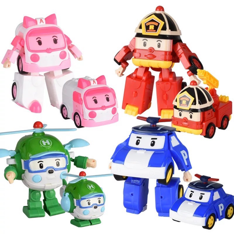 Robocar Transformer Robot Car Kids Poli Toys Set Robot Toys Transform ...