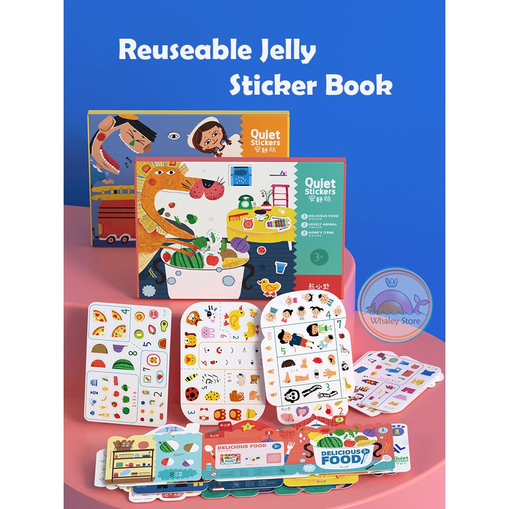 Reusable Jelly Sticker Book,可重复黏贴果冻贴纸书,Buku Sticker Jeli Guna Semula ...