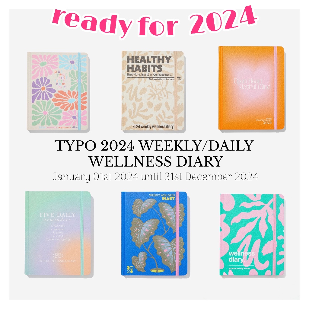 TYPO Planner / 2023 & 2024 Planner & Undated Small Wellness Planner ...