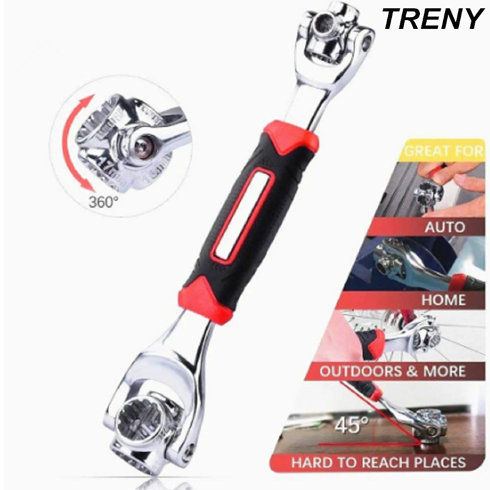 8In1 Multi Torque Wrench Double-Headed 360-Degree Rotating Adjustable ...