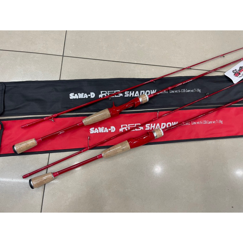 SAWA-D RED SHADOW SPINNING/ BAITCASTING (BC) FISHING ROD | Shopee ...