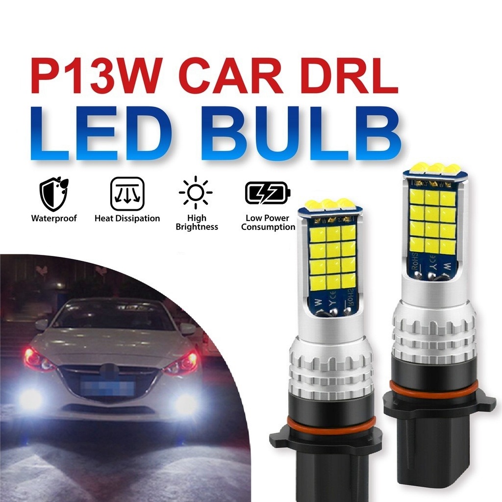 2PCS P13W Car DRL LED Bulb Mazda CX-5 Peugeot 508 Subaru Forester ...