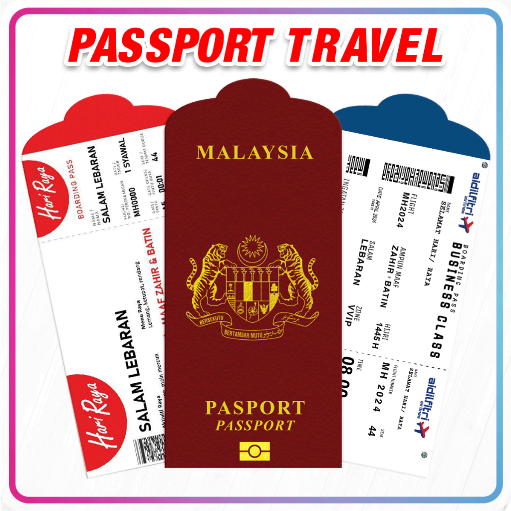 Sampul Duit Raya 2024 Passport Travel | Shopee Philippines