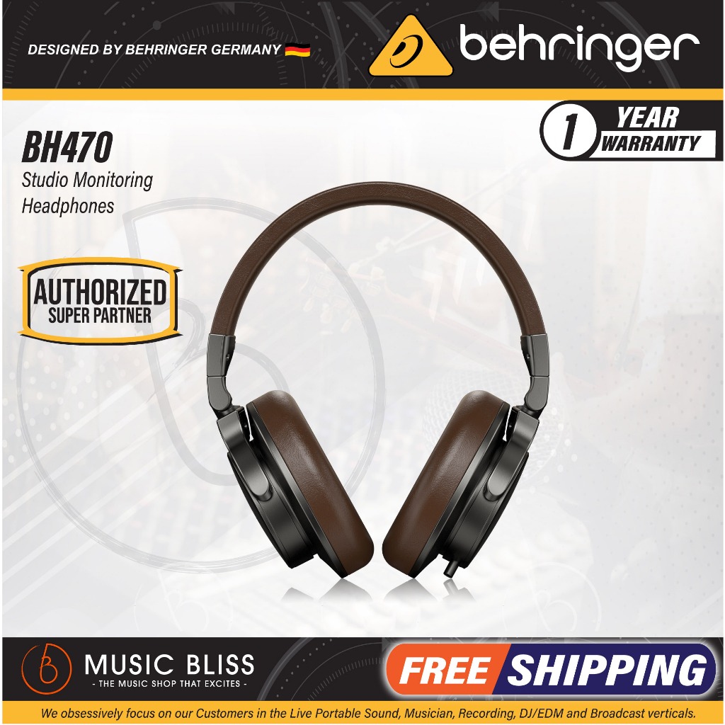 Behringer BH470 Studio Monitoring Headphones (BH 470 / BH-470) | Shopee Philippines