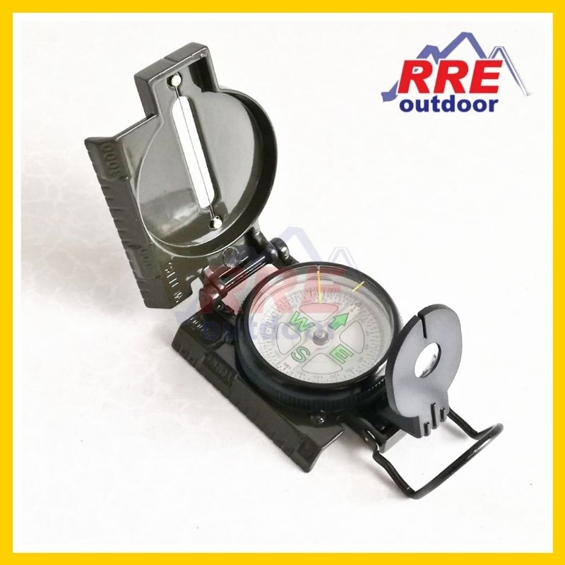 RRE Compass Lensatic Metal Kompas Marching Map Jungle Survival | Shopee ...