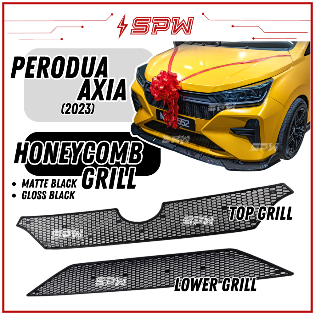 Perodua Axia (2023-2024) Honeycomb Front Grill Mesh Design Front ...