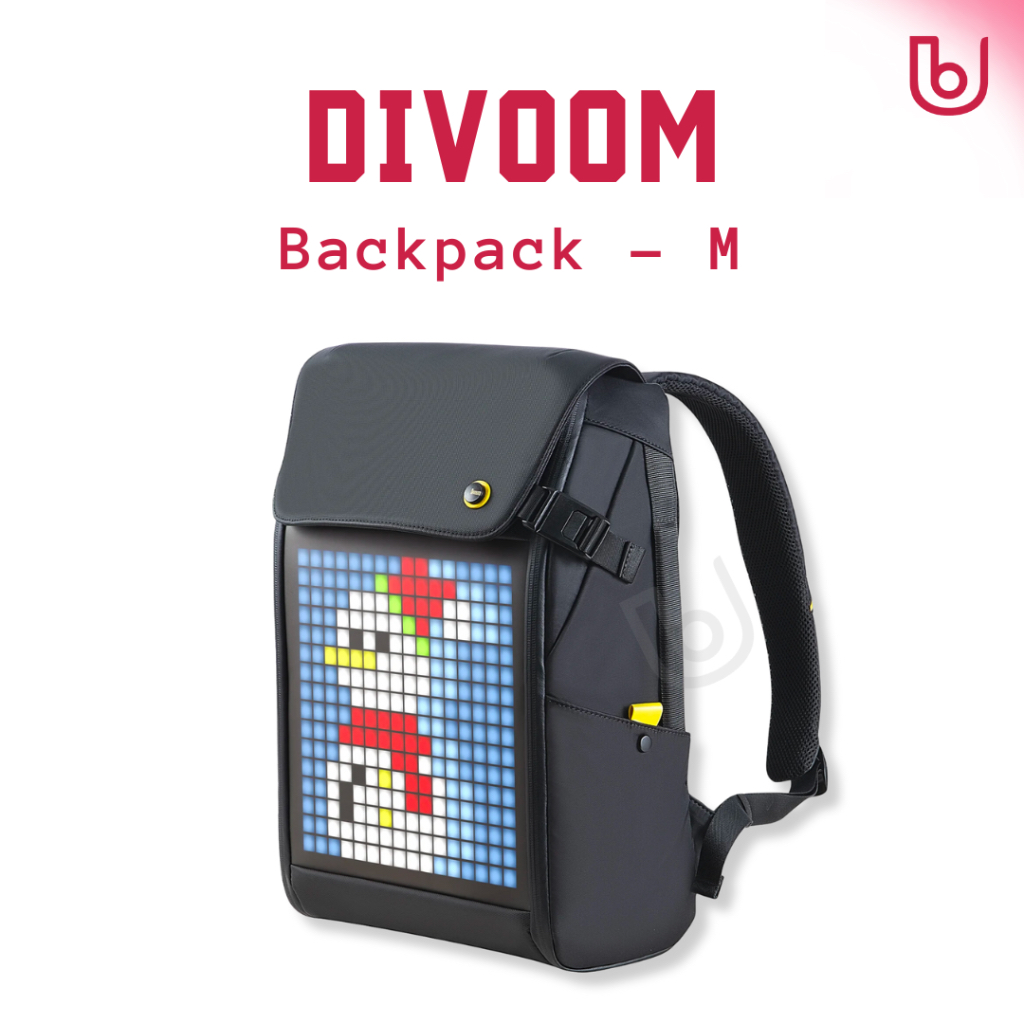 Divoom Pixoo M Backpack Customisable Pixel Art Multi Compartments ...