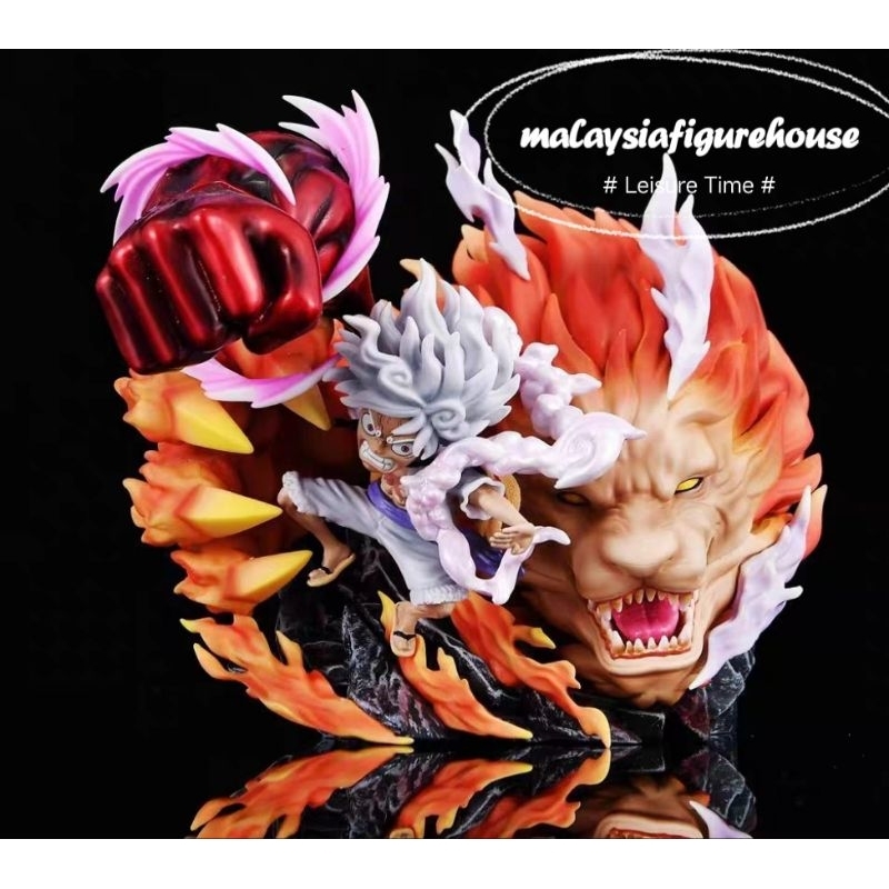 21cm ONE PIECE TH SUN GOD GEAR 5 NIKA LUFFY LION LIGHT UP COPY RESIN ...
