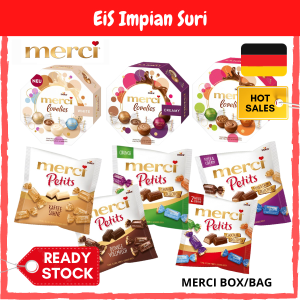 Merci Lovelies Chocolate Box 185g White Chocolate Creamy Chocolate ...