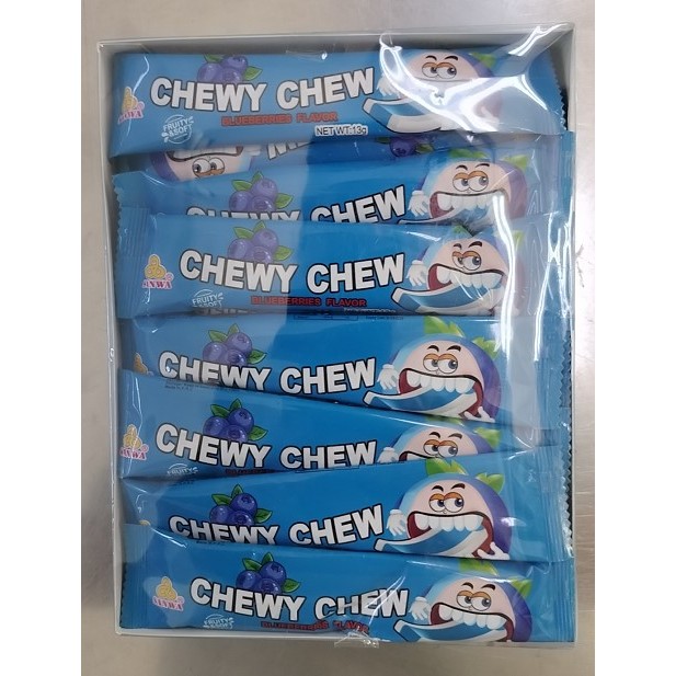 Chewy Chew Fruity Soft Blackcurrant / Strawberry / Blueberry 30pcs ...