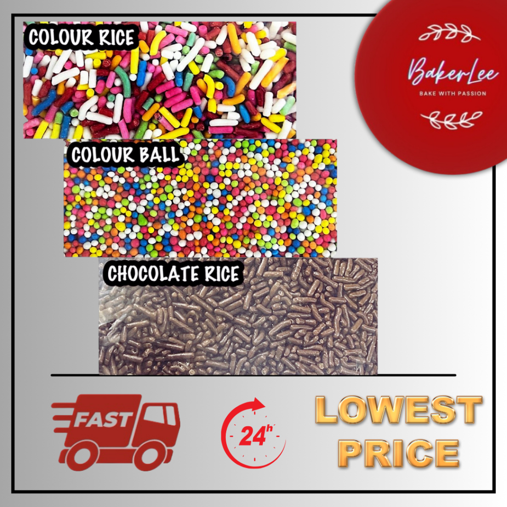 COLOUR RICE / COLOUR BALL / CHOCOLATE RICE - 100G/500G/1KG REPACKED ...