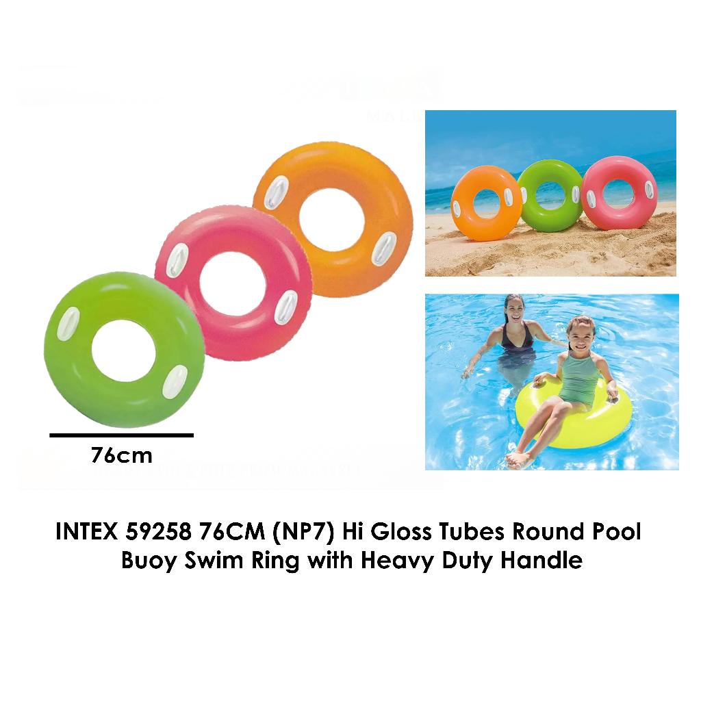 INTEX 59258 76CM (NP7) Hi Gloss Tubes Round Pool Buoy Swim Ring with ...