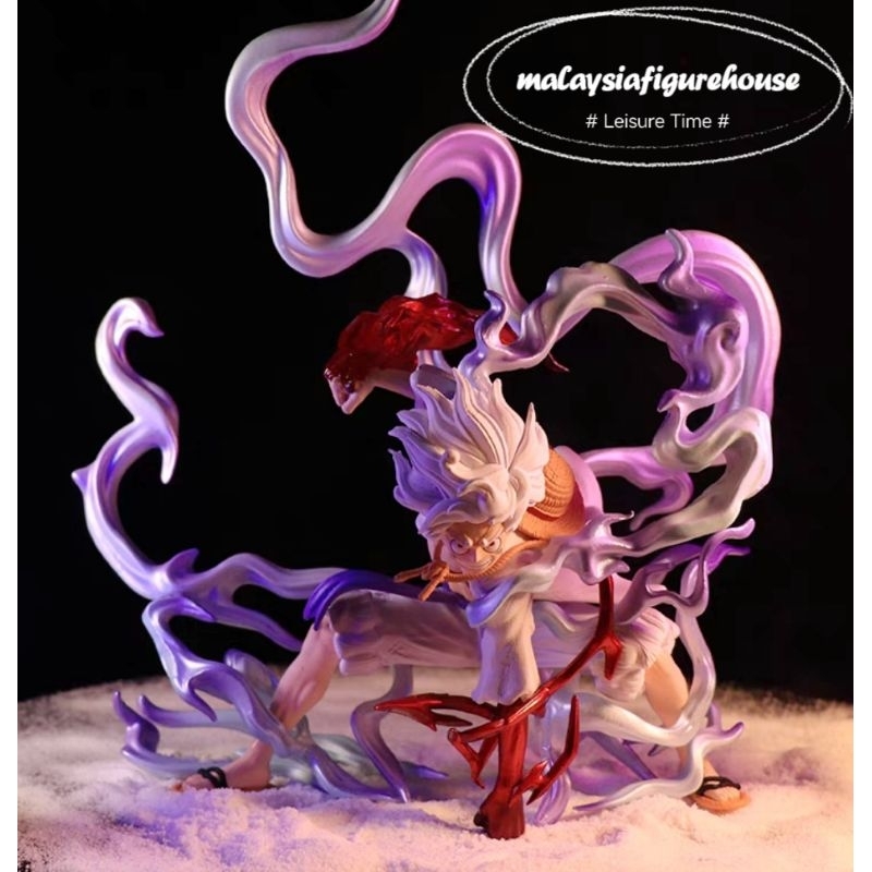 28cm ONE PIECE GEAR 5 SUN GOD NIKA LUFFY SMASH GROUND COPY RESIN FIGURE ...