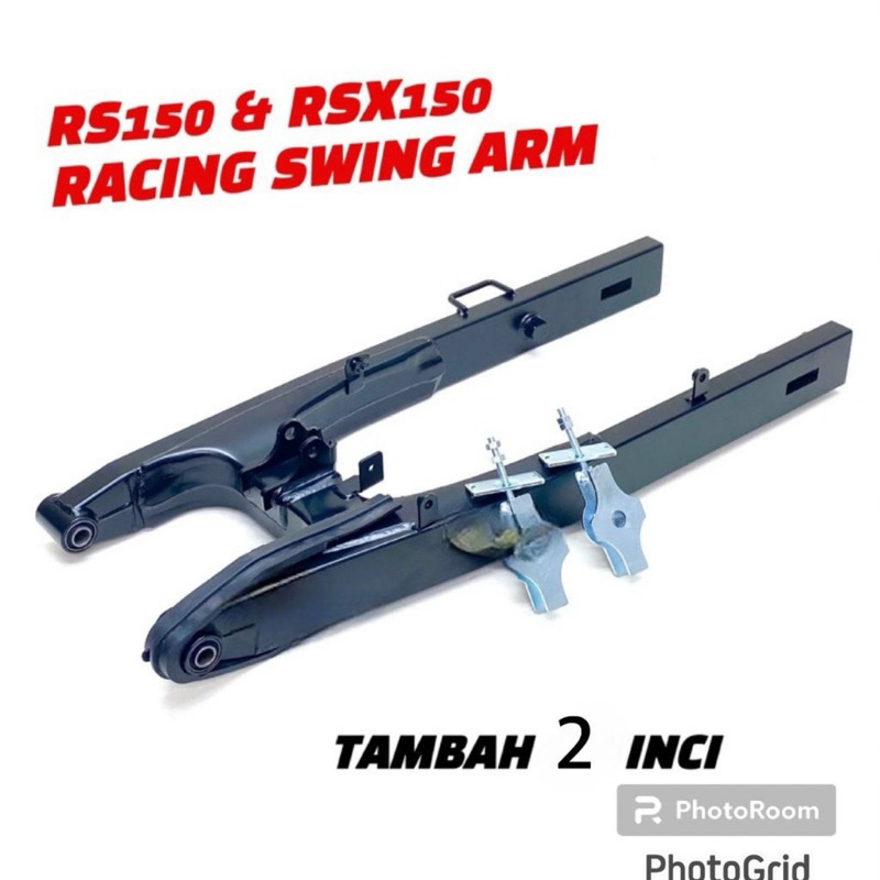 +2 Inci Panjang Swing Arm Honda RS150 V1 V2 RSX RS-X Cuttting STD Hitam ...