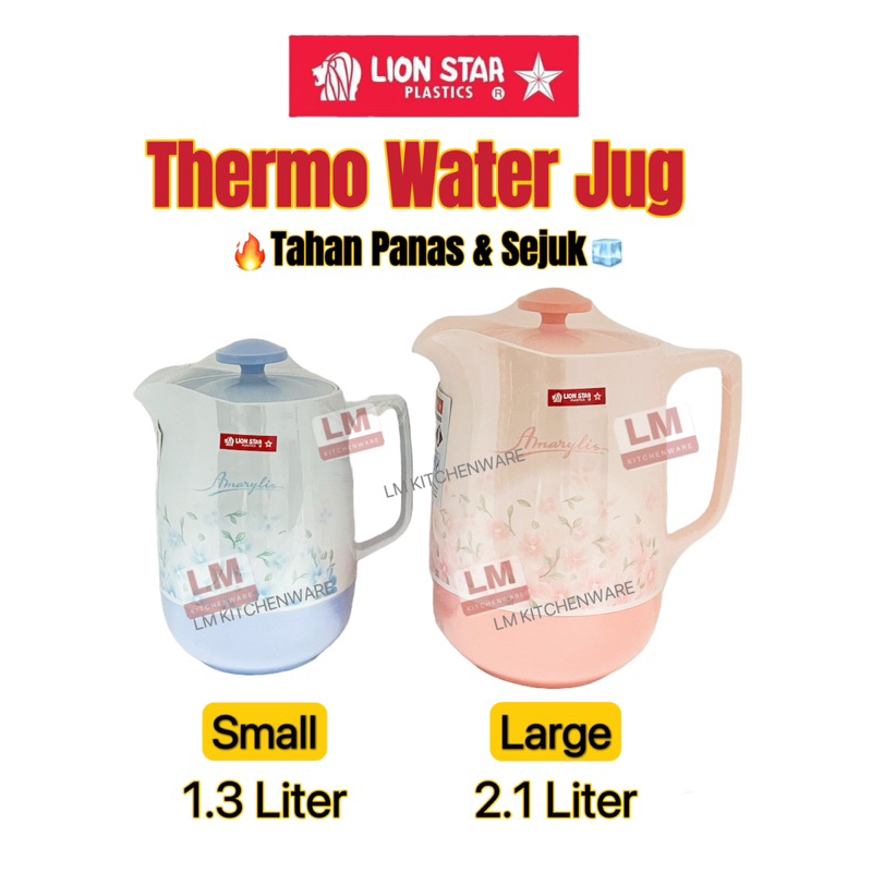 LION STAR THERMO WATER JUG AIR / TERMOS TAHAN SEJUK PANAS / THERMAL FLASK / WATER JUG /THERMO ...
