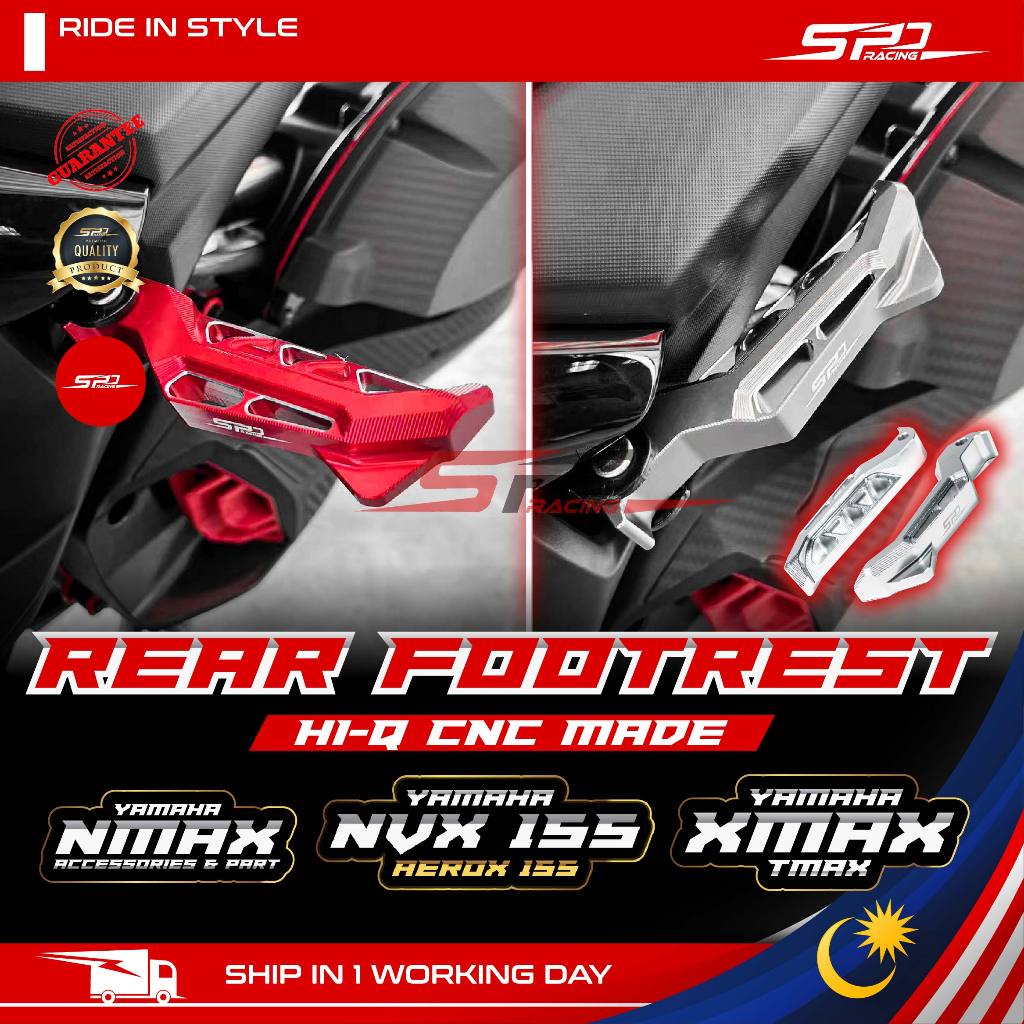 NVX NMAX Rear Footrest SPD I Pemijak Belakang Foot Padel I CNC Made I ...