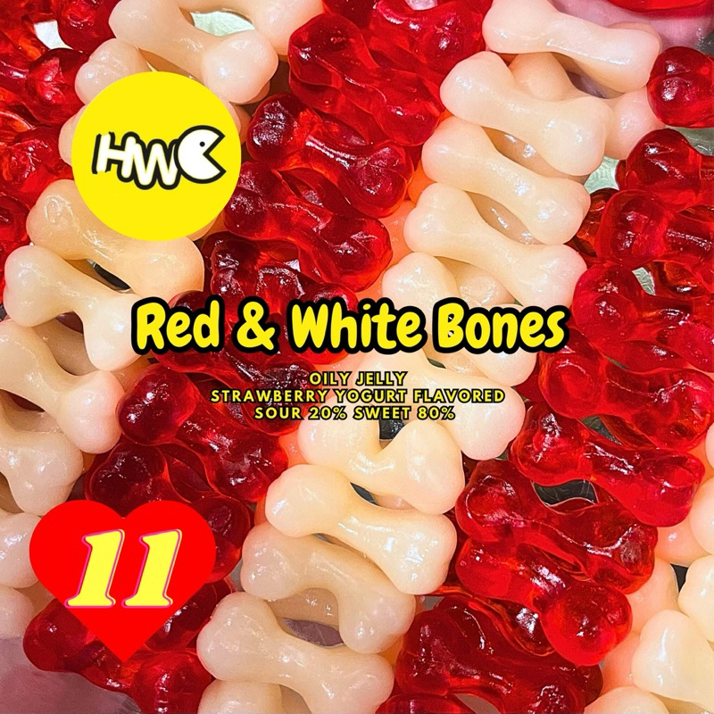 Happy Quality Gummy Red&White Bones Sour Sweet Candy Shape Gummy ...