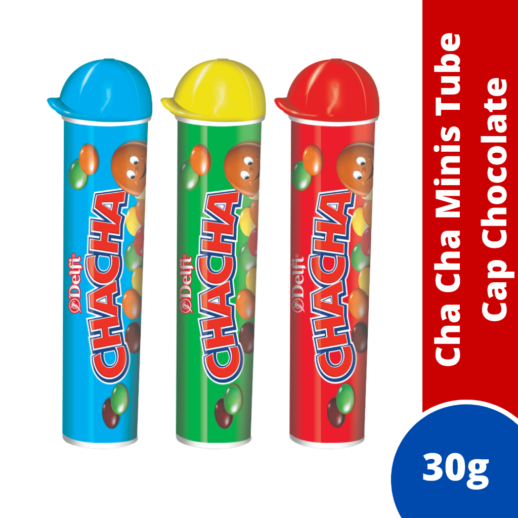Delfi Cha Cha Minis Tube Cap Chocolate (30g) | Shopee Philippines