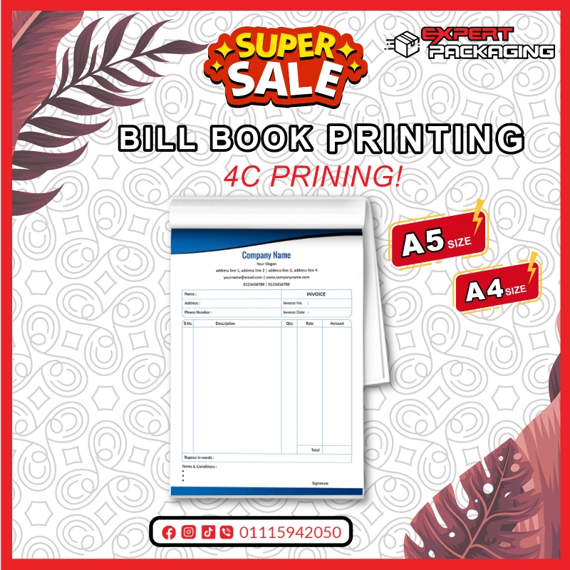 Buku Invois /Invoice Book /Bill Book/ Cash /Receipt/Voucher 4 x 8 in ...