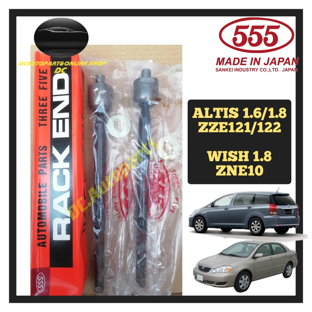 555 JAPAN RACK END TOYOTA ALTIS ZZE121 ZZE122 WISH 1.8 ZNE10 2PCS RIGHT ...