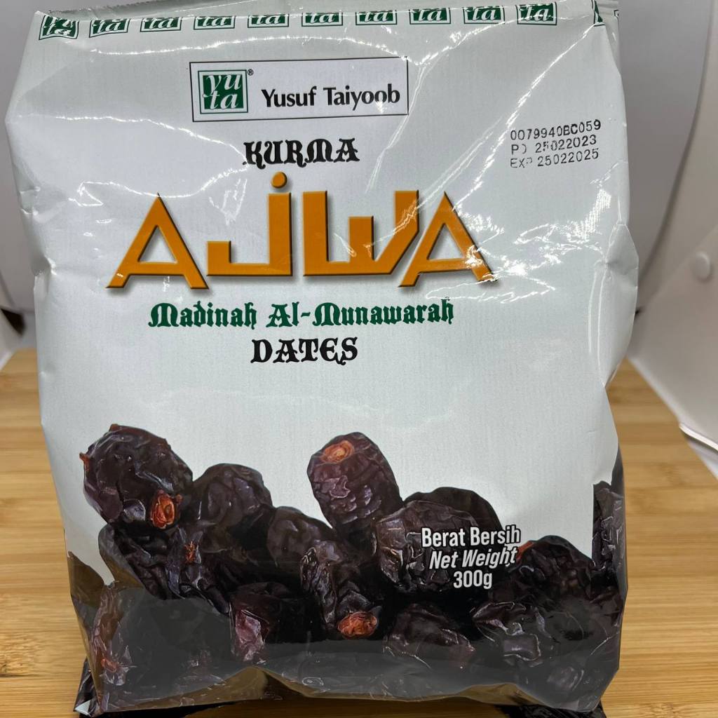300gram Yusuf Taiyoob Kurma Ajwa Kurma Sunnah Manis Semula Jadi Fresh ...