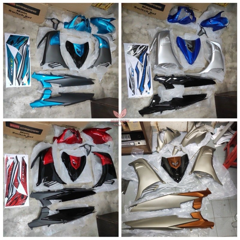 Coverset Cover Set (HLD) Yamaha Lc135 V7 (V4 V5 V6 V7) merah hitam ...