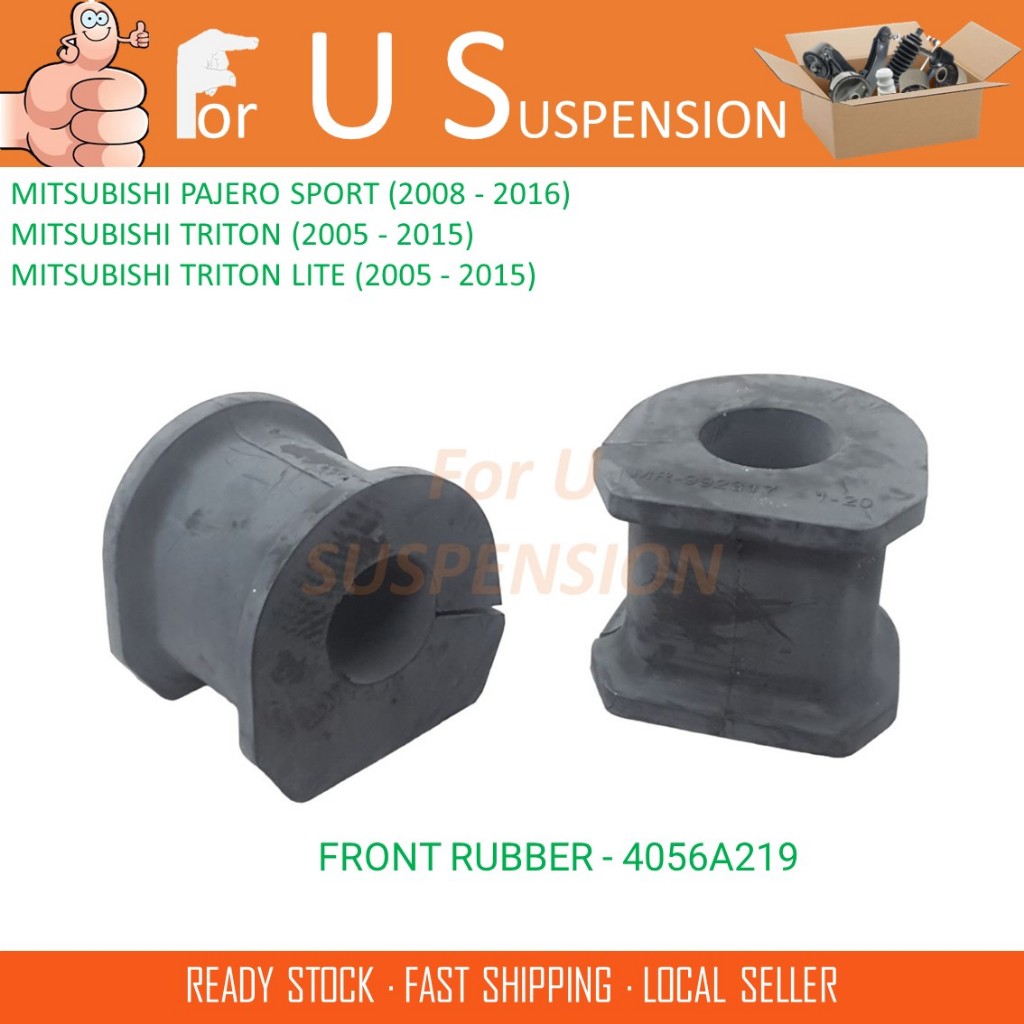 1SET 2 PIECES FRONT STABILIZER BAR BUSH RUBBER - 4056A219 MITSUBISHI ...