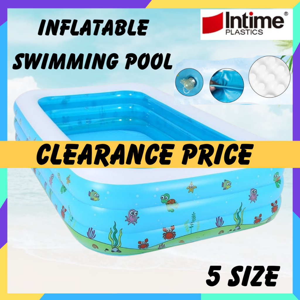 Extra Thick Intime Bubble Based Inflatable Swimming Pool Fun Children ...