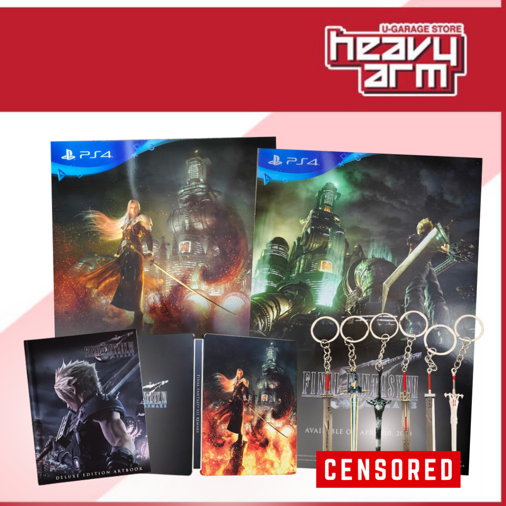 PS5 Final Fantasy VII Remake Steelcase Poster Artbook Cloud Buster ...