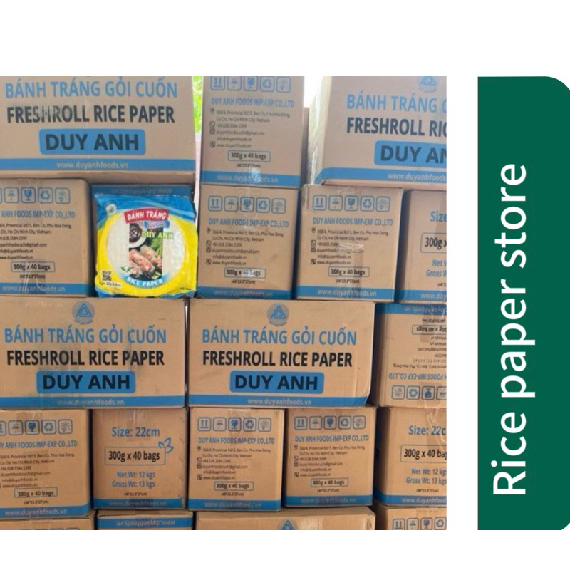 1 box(40pkt)vietnamse rice paper 22cm (300g 1 pkt 37 pcs ) | Shopee ...