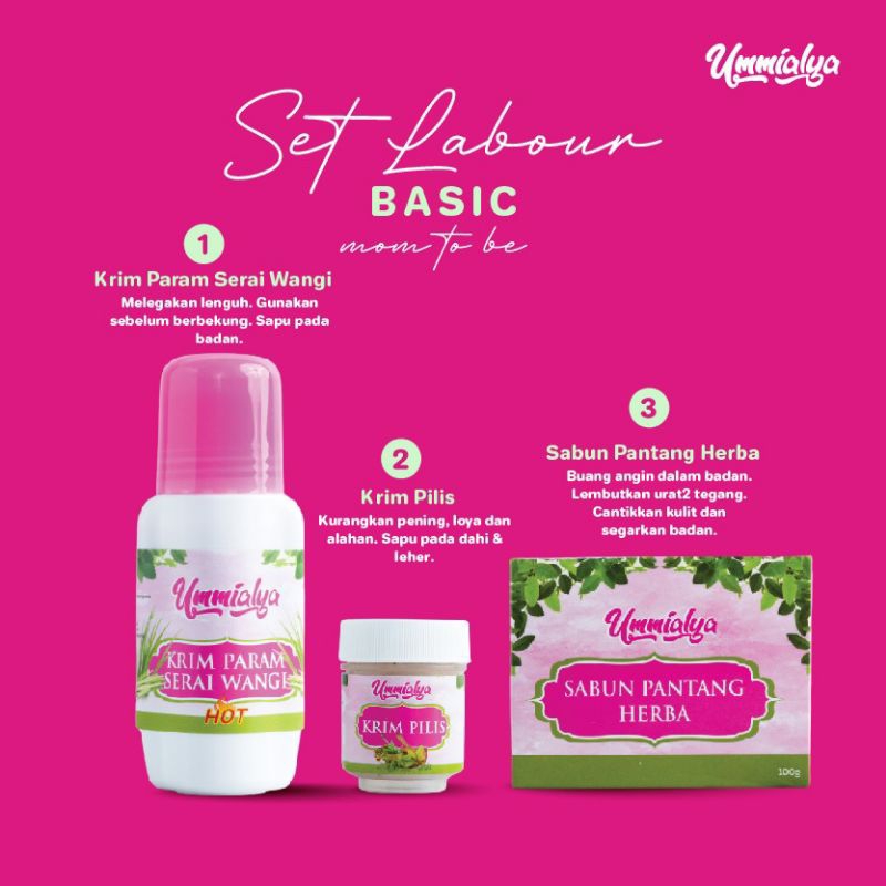 Ummialya: Set Mini B Labor Room Kit (Free Zip Bag) - Param Pilis Sabun ...