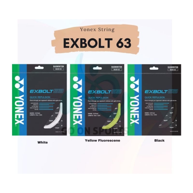 YONEX EXBOLT 63 BADMINTON STRING | Shopee Philippines