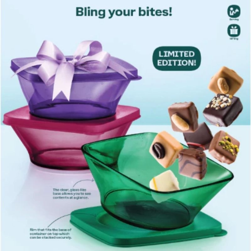 Tupperware Jewel Bowl 620ml (3pcs) | Shopee Philippines