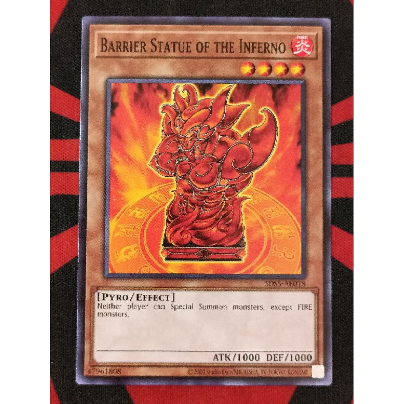 YUGIOH KONAMI SDSS-AE018 Barrier Statue of the Inferno (Common ...