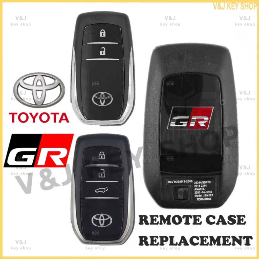 GR Toyota Hilux Innova Fortuner Smartkey Remote Key Case Replacement ...