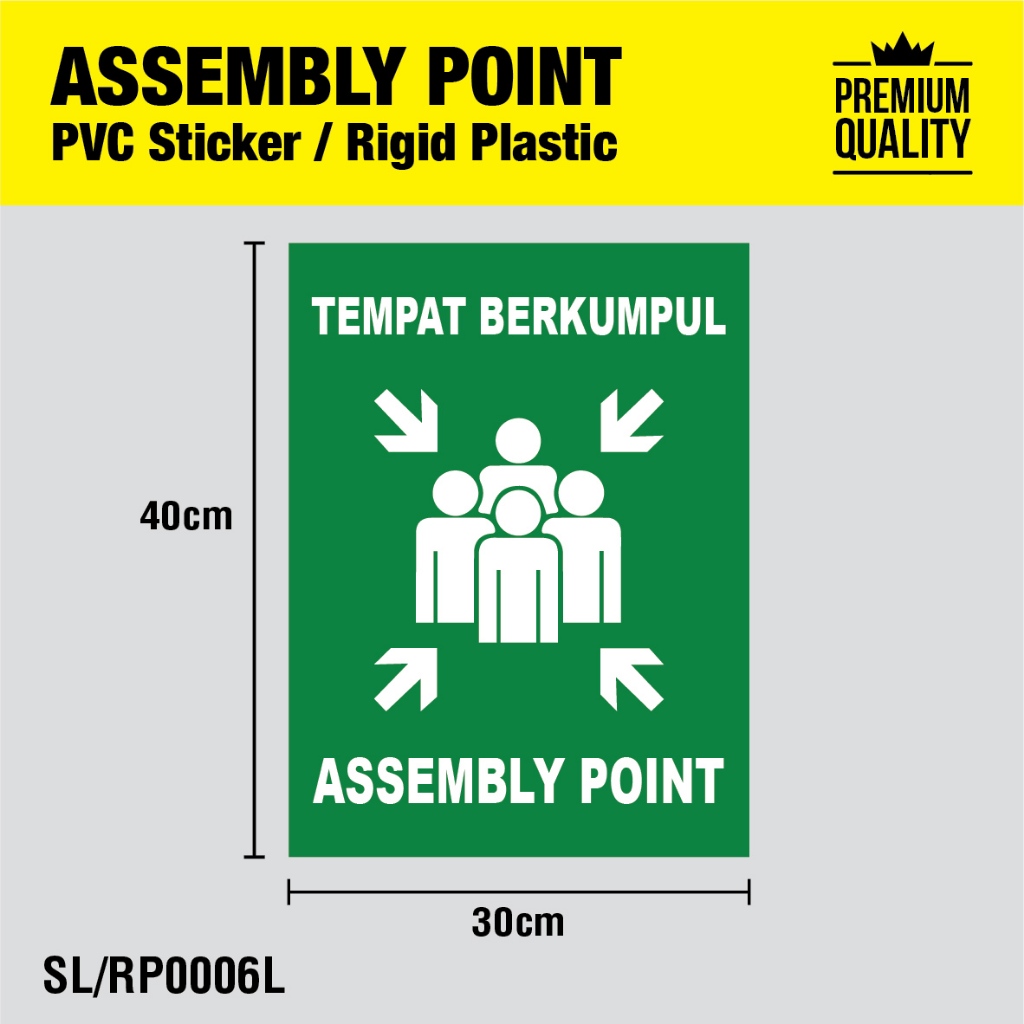 Signage for Assembly Point / Tempat Berkumpul | Shopee Philippines
