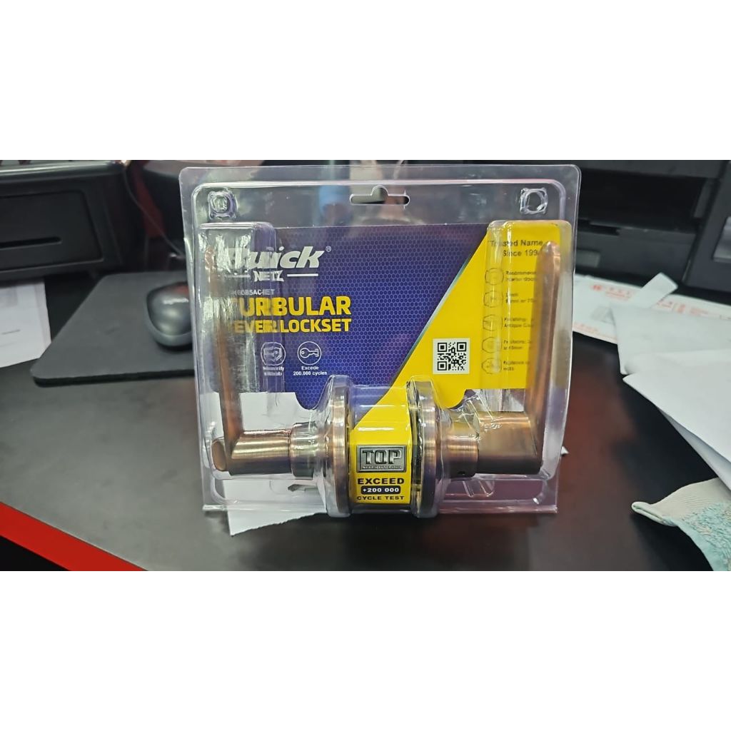 Door Lockset NIETZ 6085AC Heavy Duty Tubular Lock Set Door Lock ...