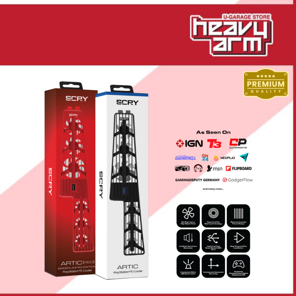 Scry Artic PlayStation 5 Cooler PS5 Cooling Fans (Premium) * High-speed ...