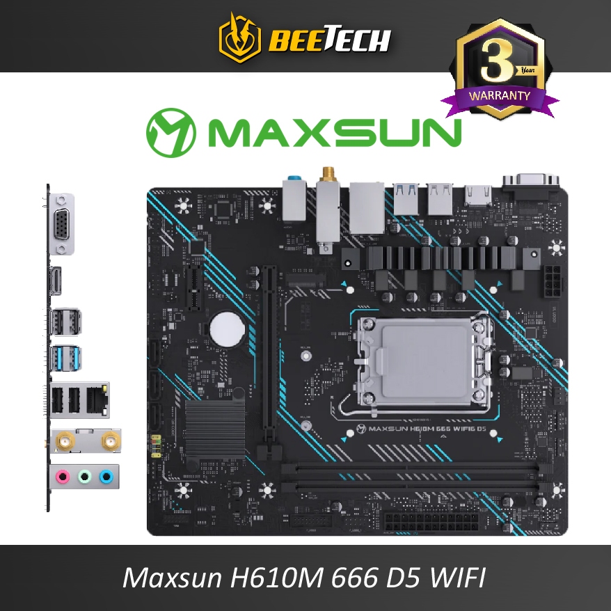 Maxsun H610M 666 DDR5 WIFI Motherboard | Shopee Philippines