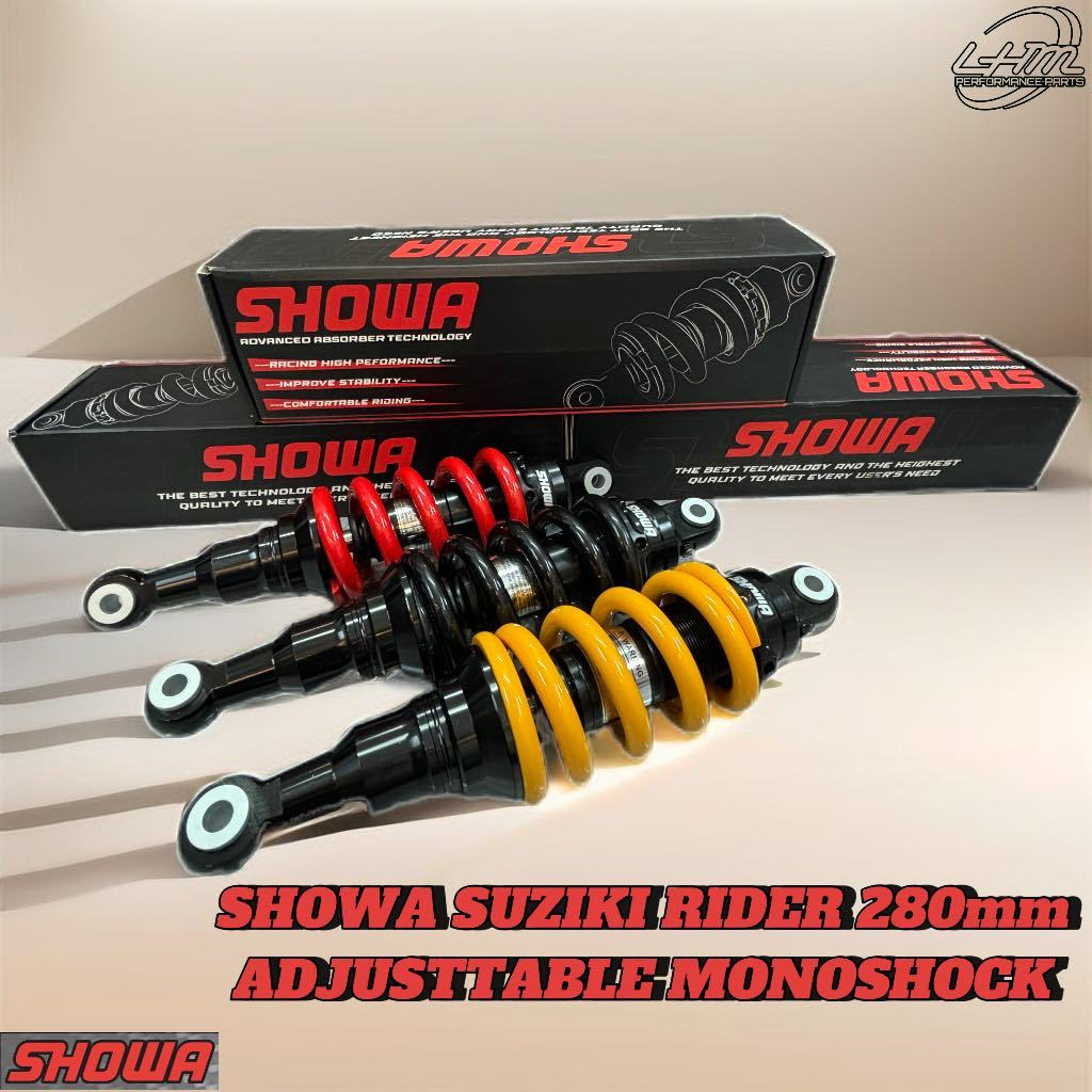 SHOWA SUZUKI RAIDER 150 280MM HEAVY DUTY ADJUSTABLE MONOSHOCK ABSORBER ...