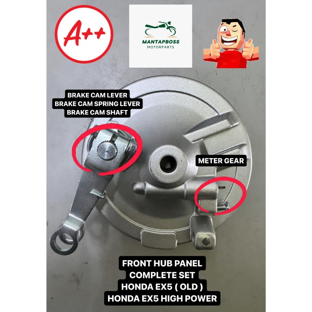 HONDA EX5 HIGH POWER /EX5 DREAM FRONT/REAR BRAKE HUB PANEL COMPLETE ...