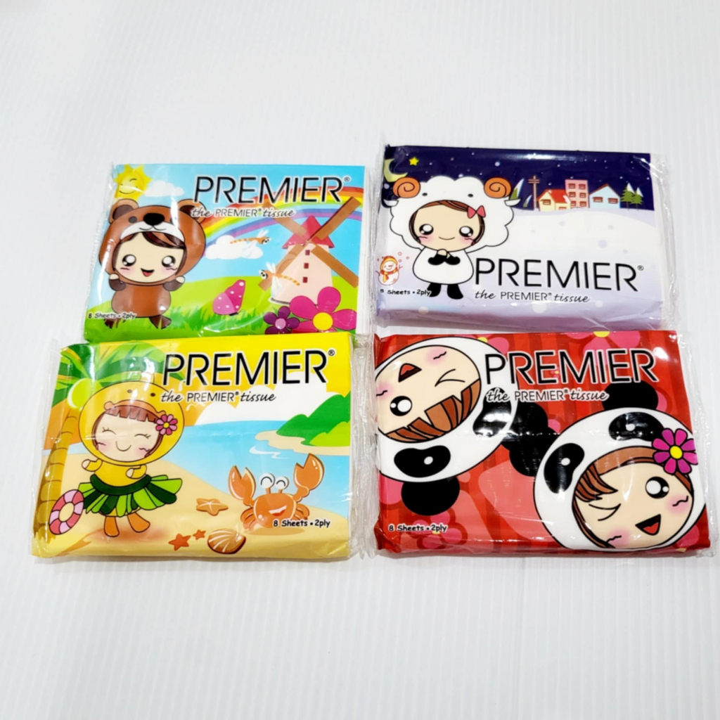 Premier / Tender Soft Facial Tissue 2-ply/8 Pulls - Pocket Tissues Eco ...